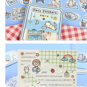 40 Sheets What a Nice Day Sticker Cute Character Sticker - Etsy