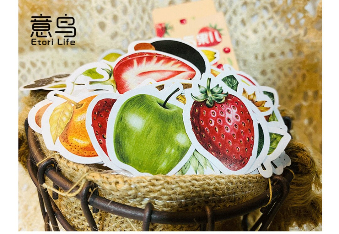 46 Sheets Vitality and Fruit Series Sticker food - Etsy
