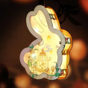 Festival Wooden Lanterns Jade Rabbitchinese Fairy Tale - Etsy