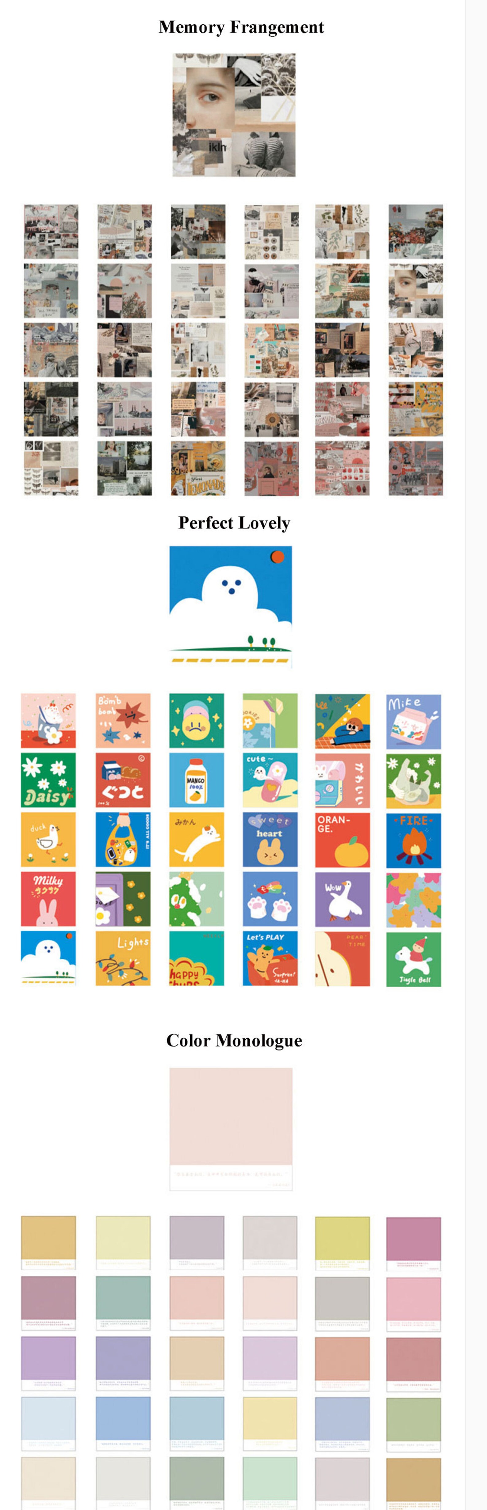 60 Sheets Still Love You Series Girls Sticker Gride Sticker - Etsy