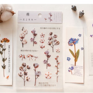 Flower Series Plant Sticker Dry Flower Sticker Dry Leaf Sticker ...