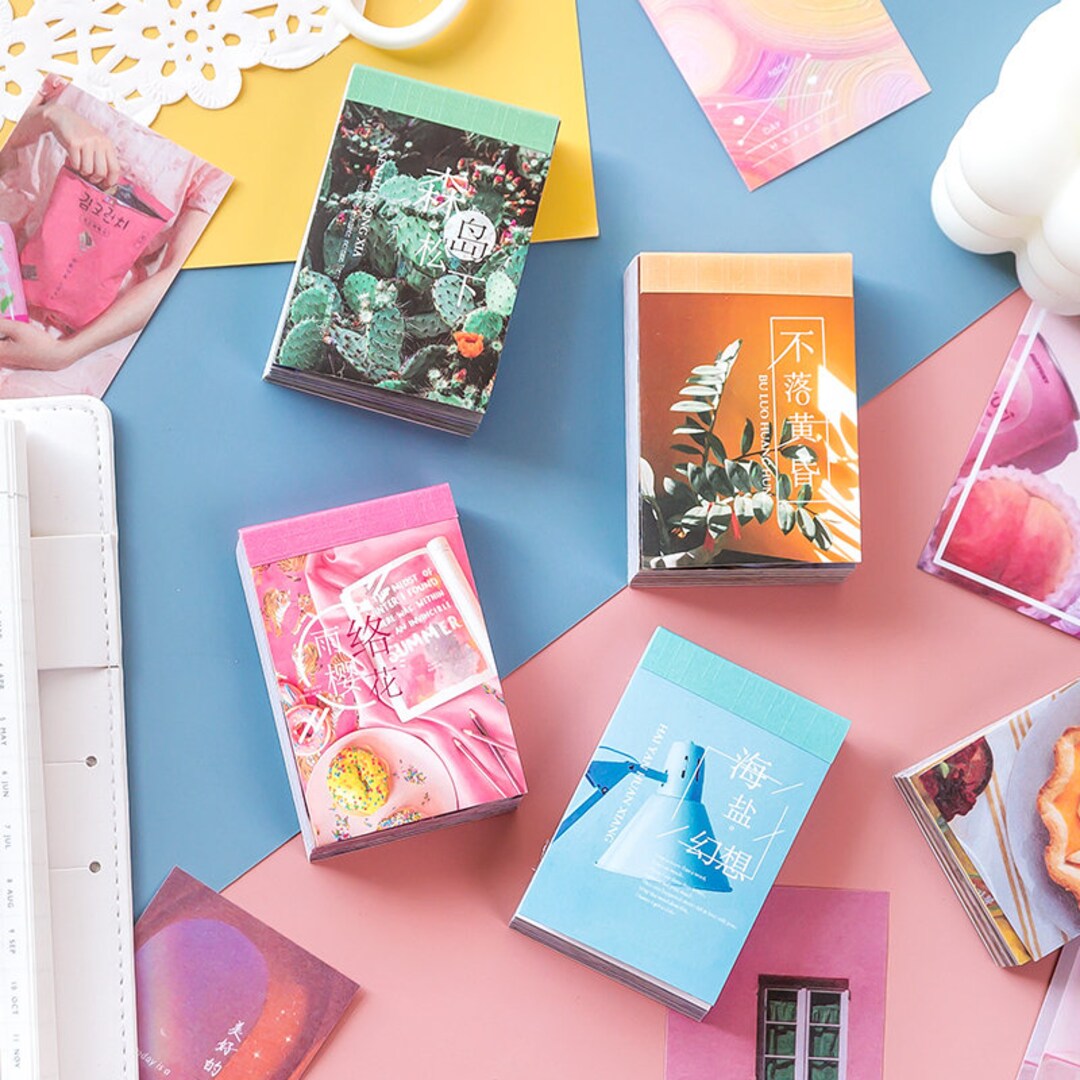 50sheet/set, Mini Sticker Booklet, Landscape, Aesthetic Paper,leisure ...