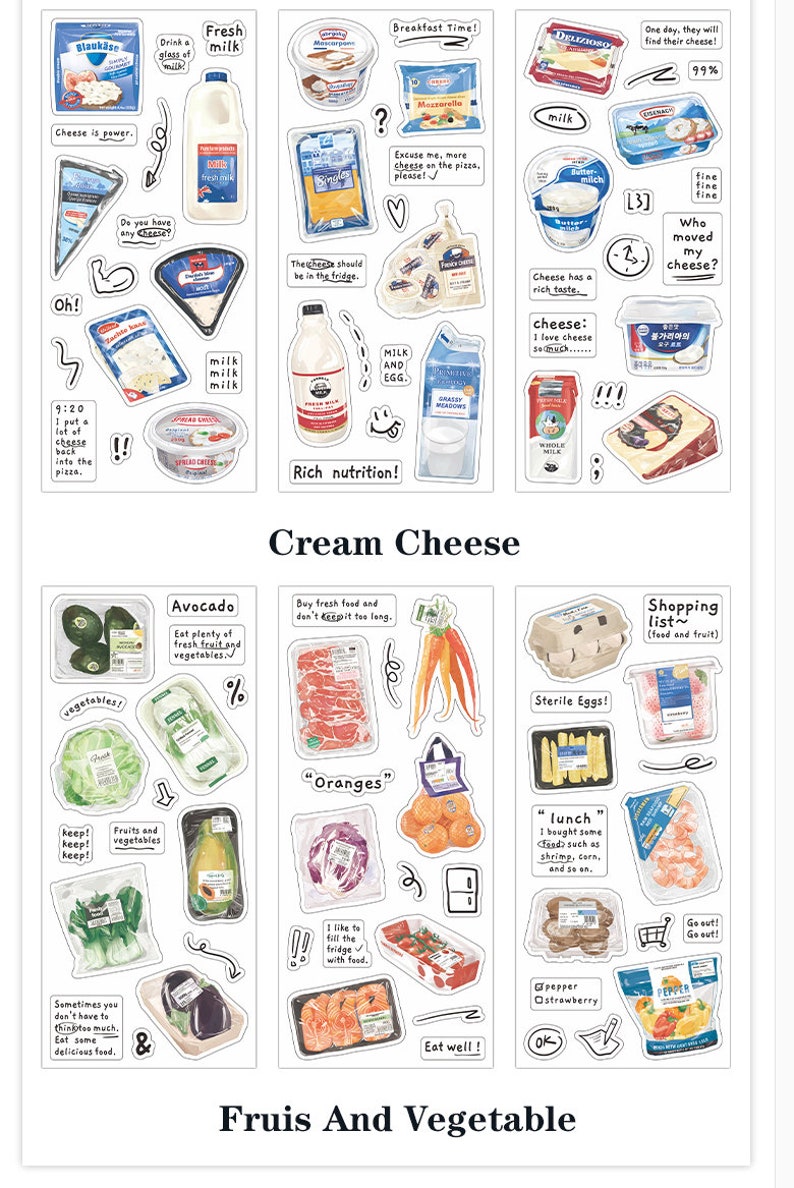 6pcs/packsupermarket Sticker Packsticker Grab Bagdie - Etsy