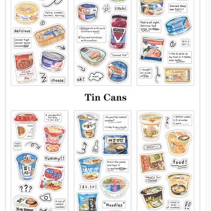 6pcs/pack,supermarket Sticker Pack,sticker Grab Bag,die Cut,food ...