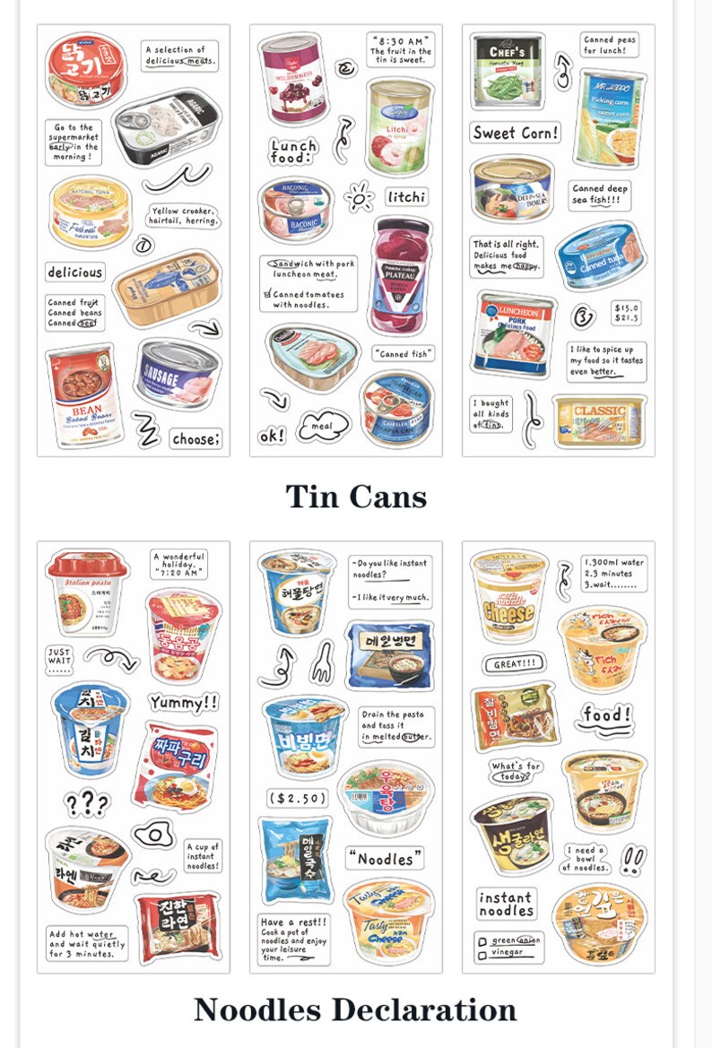 6pcs/packsupermarket Sticker Packsticker Grab Bagdie - Etsy