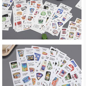6pcs/pack,supermarket Sticker Pack,sticker Grab Bag,die Cut,food ...