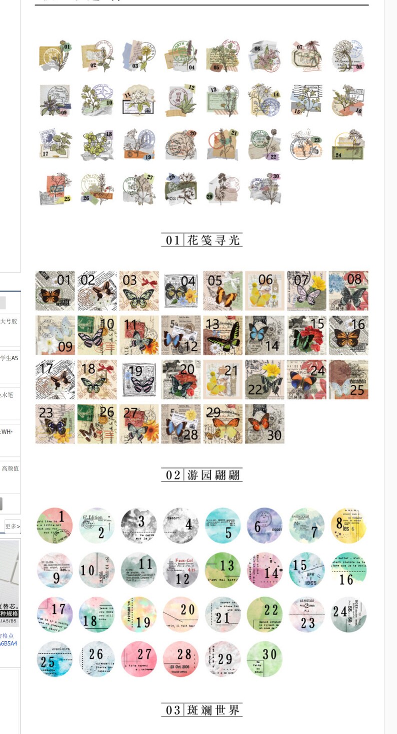 60 Sheets/set Old Things Sticker Vintage Sticker Retro Sticker - Etsy