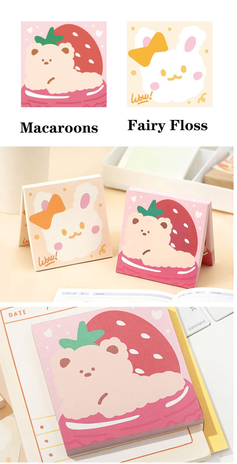 100sheets/setcute Animal Note Padpaper Notejournaling - Etsy