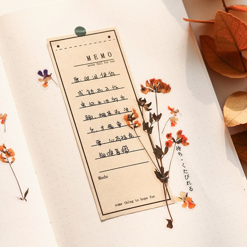 Flower Series Plant Sticker Dry Flower Sticker Dry Leaf - Etsy