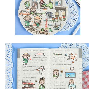 40 Sheets What a Nice Day Sticker Cute Character Sticker - Etsy