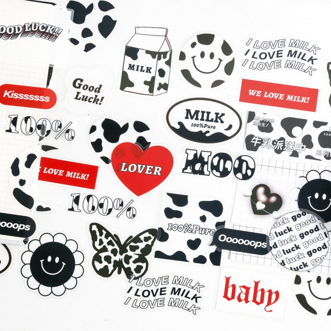 40 Pc 4 Typesbeing Delivered Series Sticker Pack Milk Cow - Etsy