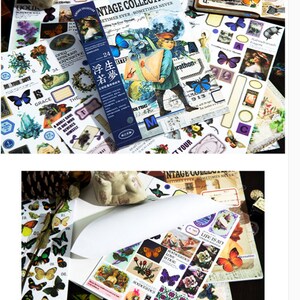 24 Pcs/pack, Vintage American Sticker Booklet, Art Sticker, Industrial ...