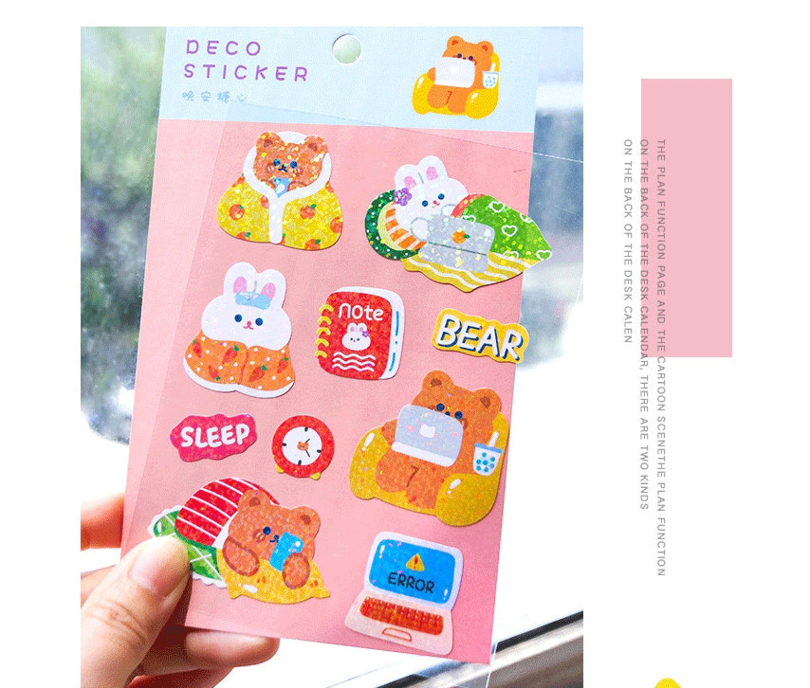 Cartoon Stickerbear Sticker Bunny Sticker rabbit - Etsy