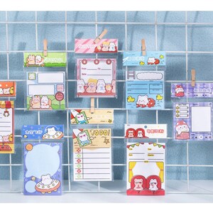 50pcs/set,kawaii Sticky Ntoe,planner Notepad,memo Pad,journaling Paper ...