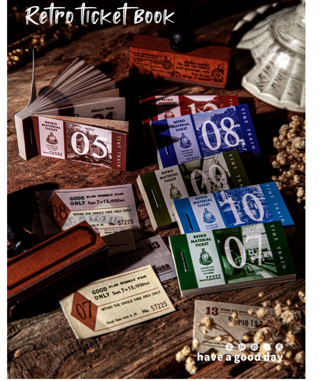 62 Sheetsretro Stickerold Train Ticket Stickervellum - Etsy