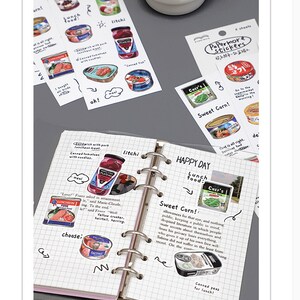 6pcs/pack,supermarket Sticker Pack,sticker Grab Bag,die Cut,food ...