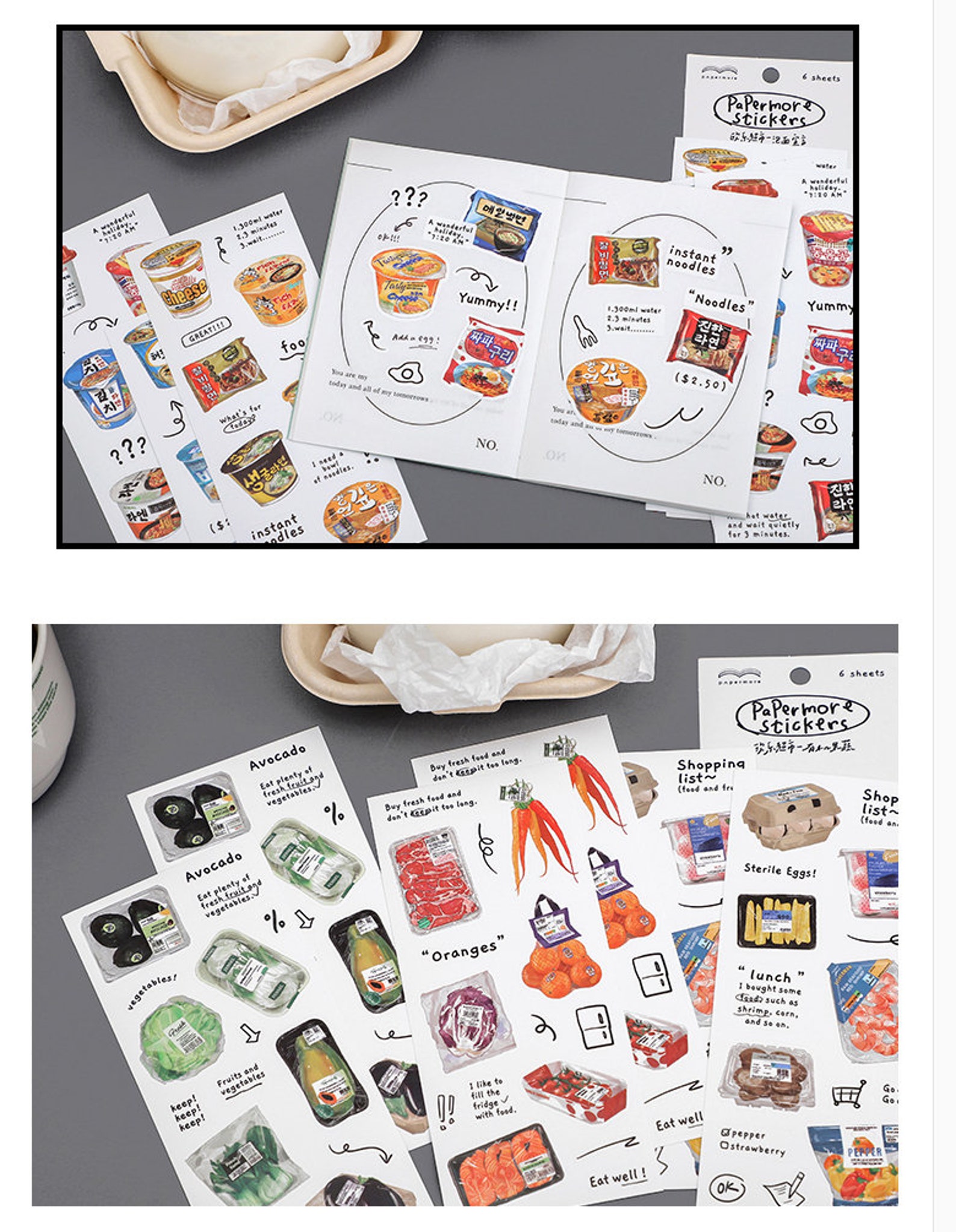 6pcs/packsupermarket Sticker Packsticker Grab Bagdie - Etsy