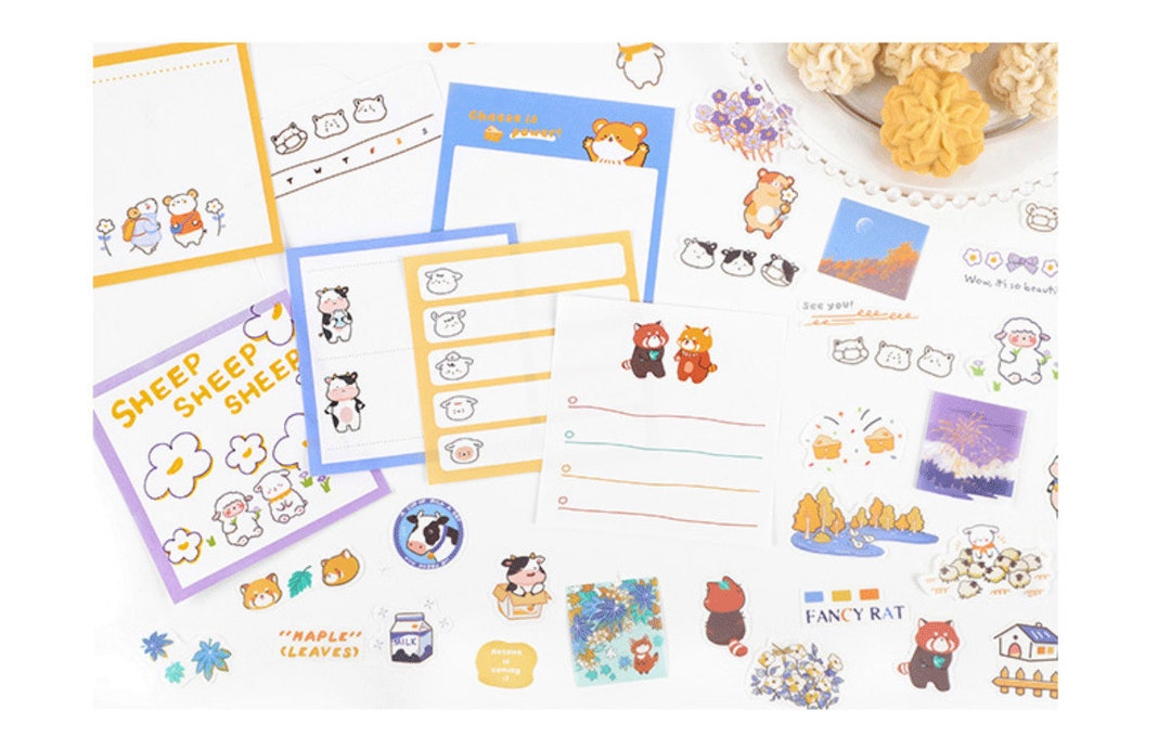 40 Sheets,4 Types ,the Season for You Sticker Pack,cartoon Sticker ...