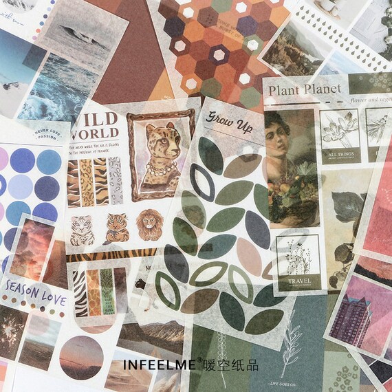 4 Sheets Warn Sky Sticker Vintage Art Sticker Set Laptop | Etsy