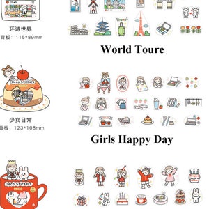 40 Sheets What a Nice Day Sticker Cute Character Sticker - Etsy