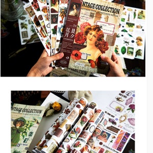 24 Pcs/pack, Vintage American Sticker Booklet, Art Sticker, Industrial ...