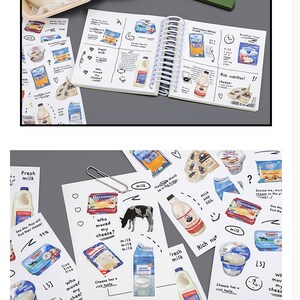 6pcs/pack,supermarket Sticker Pack,sticker Grab Bag,die Cut,food ...
