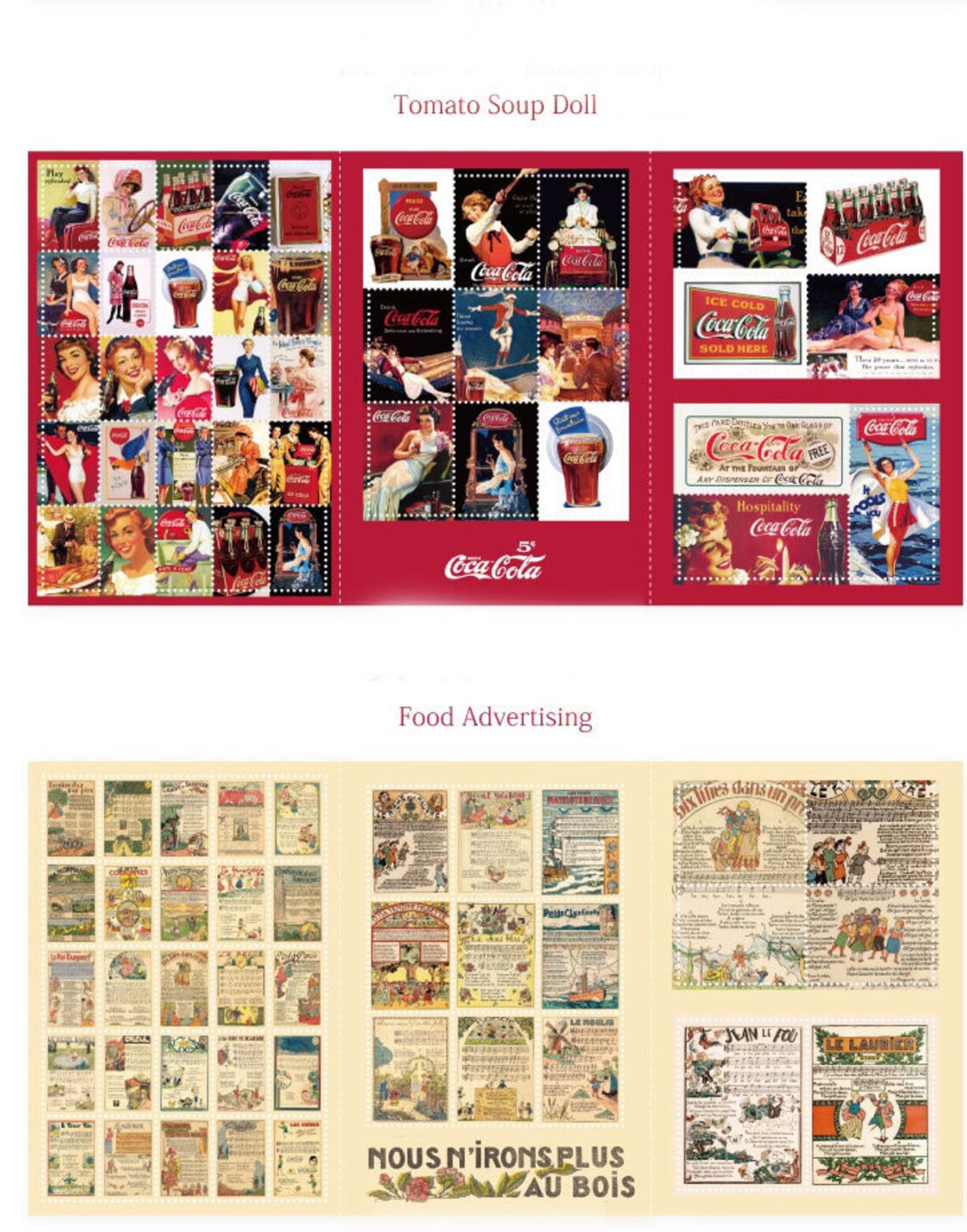 Vintage postal ticket Series Retro style planner supply | Etsy