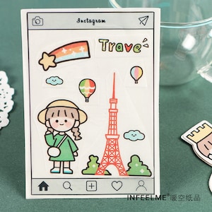 40 Sheets What a Nice Day Sticker Cute Character Sticker - Etsy