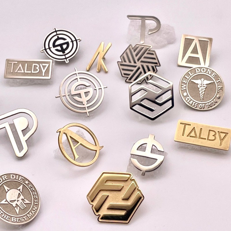 Custom Embossed Logo Pins - Etsy