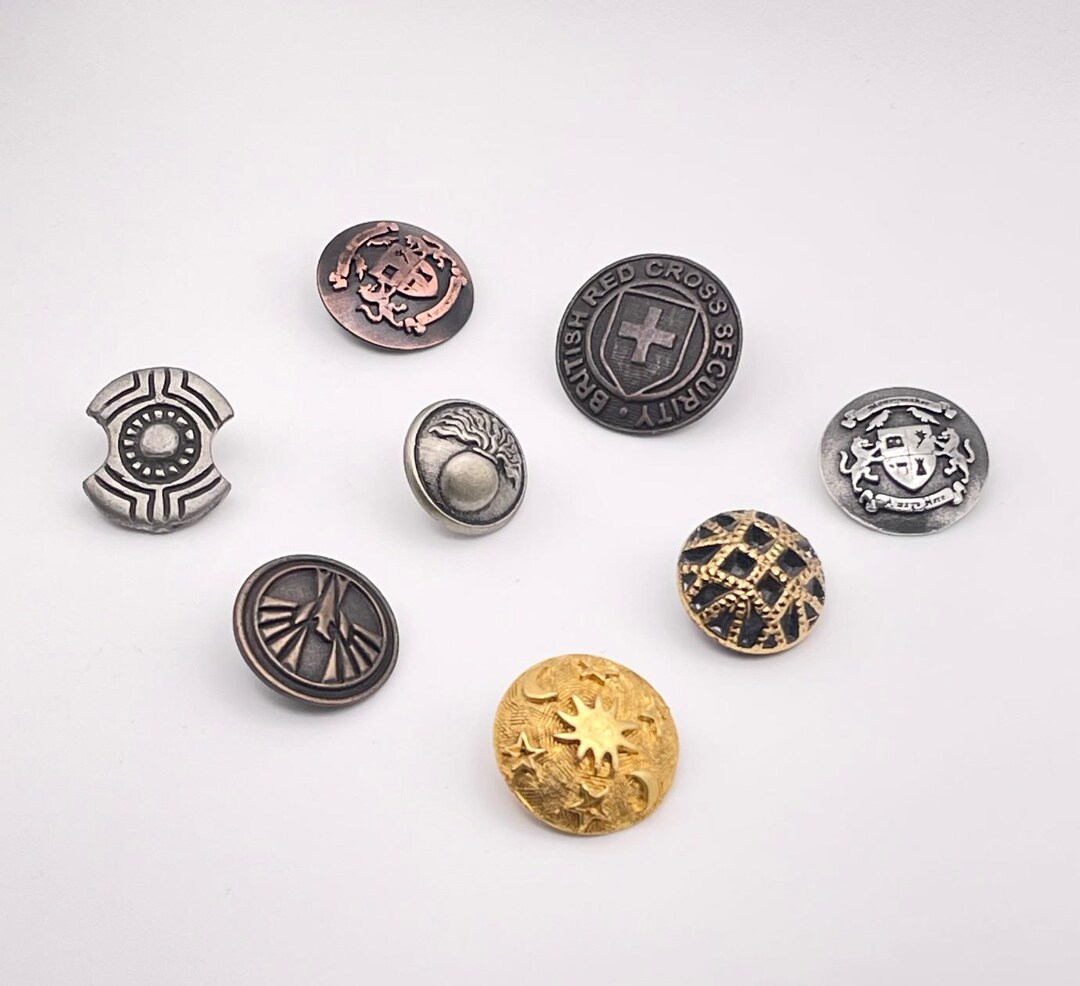 20mm Custom Metal Shank Buttons for Jackets, Coats, Dresses, Blazers ...