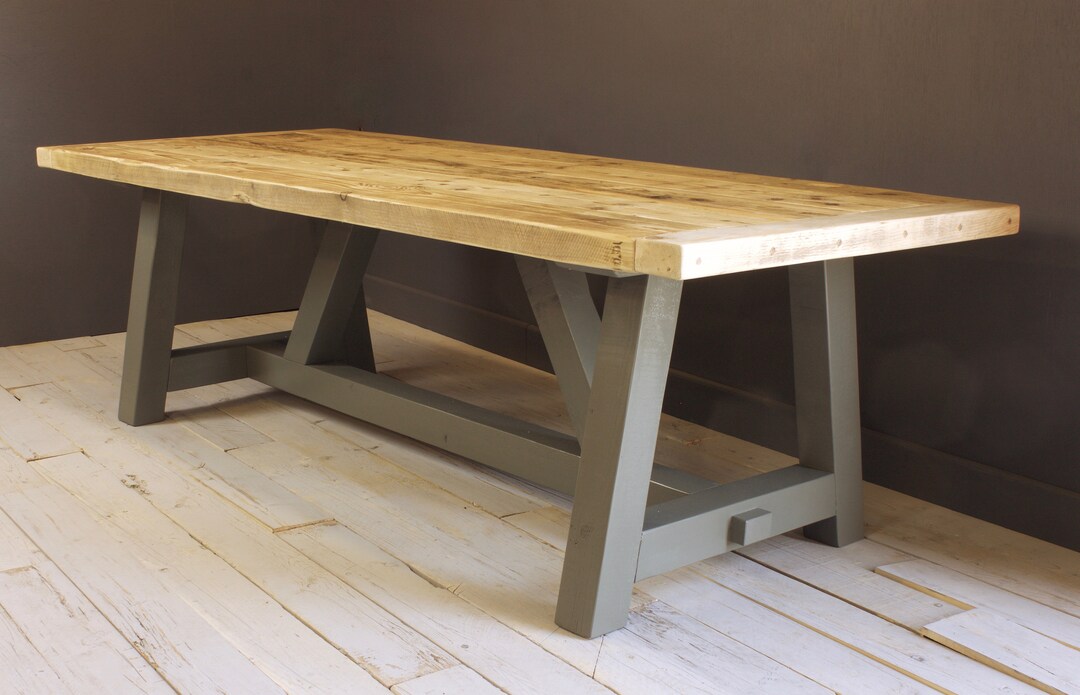 Reclaimed Workhouse Dining Table 2.1m X 1.0m (7' X 3'3") Farrow and ...