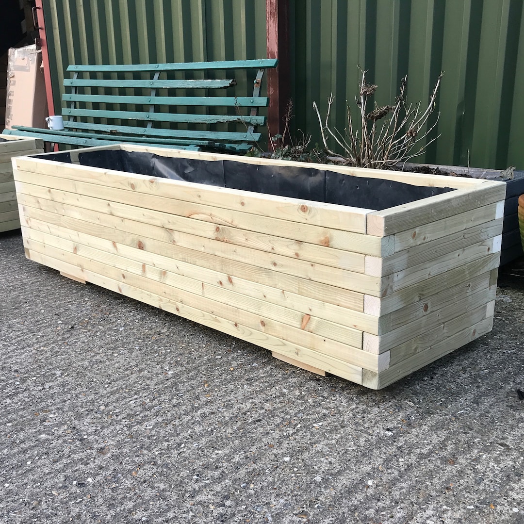 Timber Planter Garden Trough, Vegetable, Flowers, Herb Garden ...