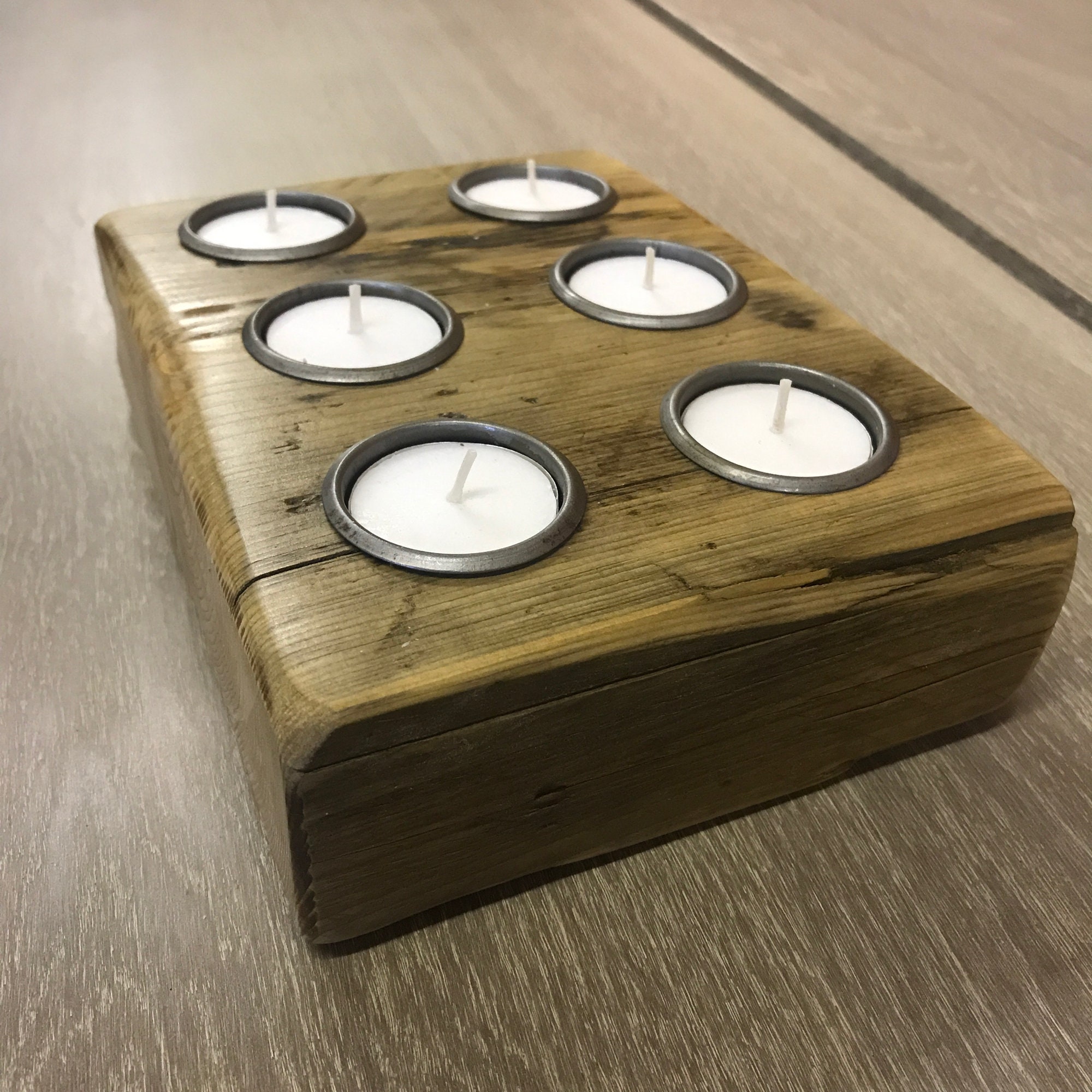 Reclaimed Tea Light Candles, Table Centre, Indoor or Outdoor - Etsy UK