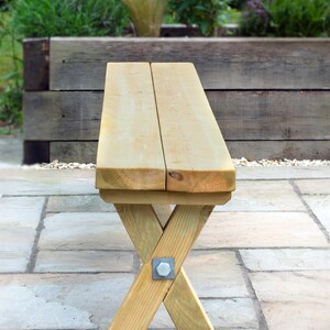 Garden Outdoor Patio Terrace X Frame Dining Table and Benches - Etsy