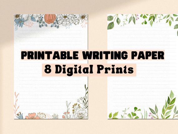 Printable Writing Sheets Letter Writing Pages Printable | Etsy