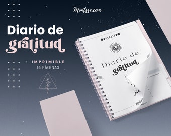 Diario de gratitud imprimible en español, Diario de Agradecimiento ...