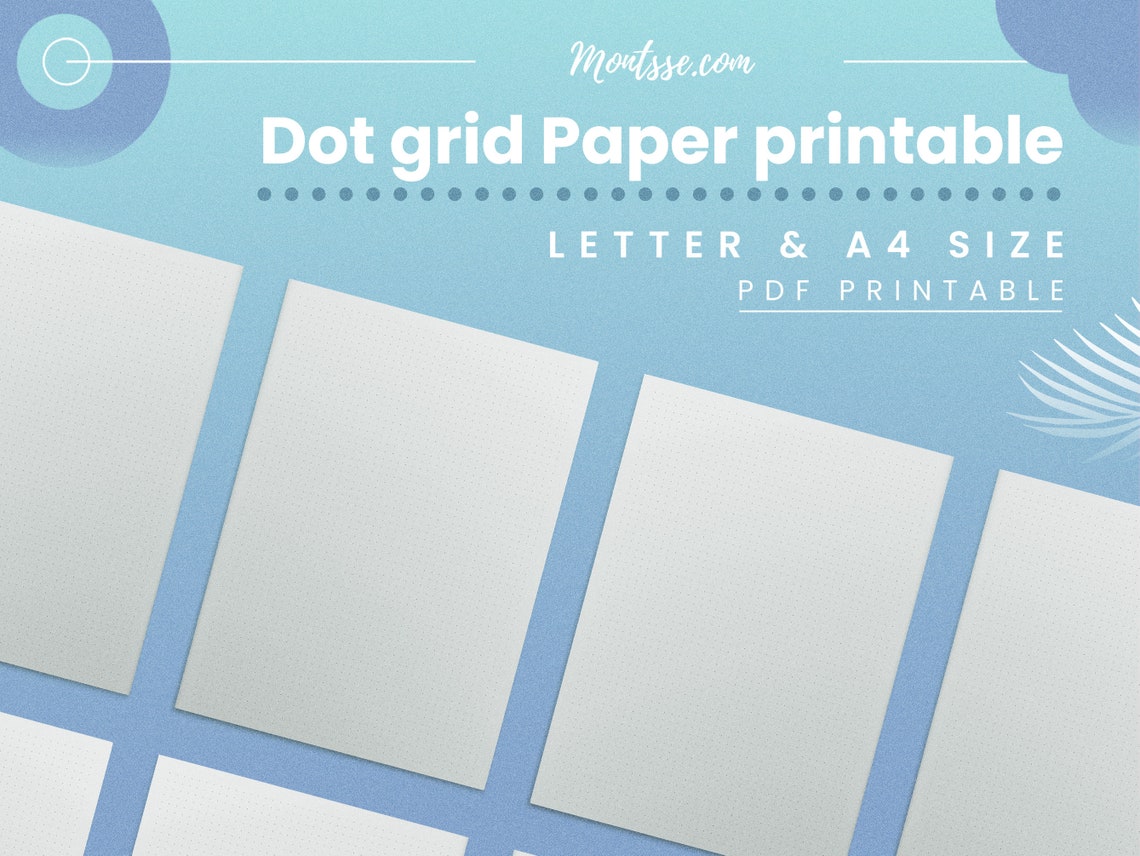 Dot Grid Paper Printable Bullet Journal Pages Bullet Journal - Etsy