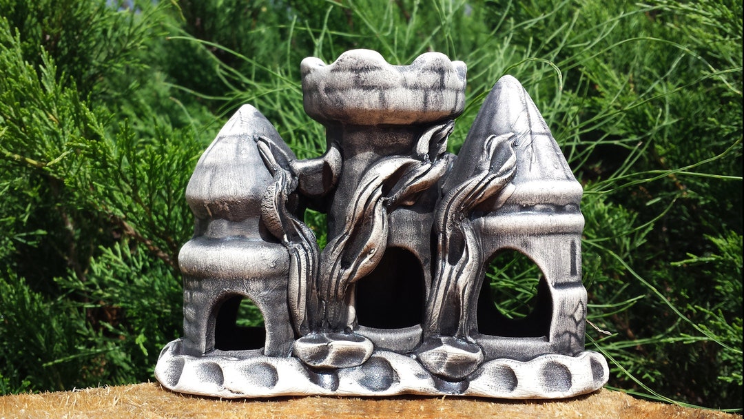 Aquarium Ceramic Castle, Betta Fish Tank Aquarium Décor Aquarium ...