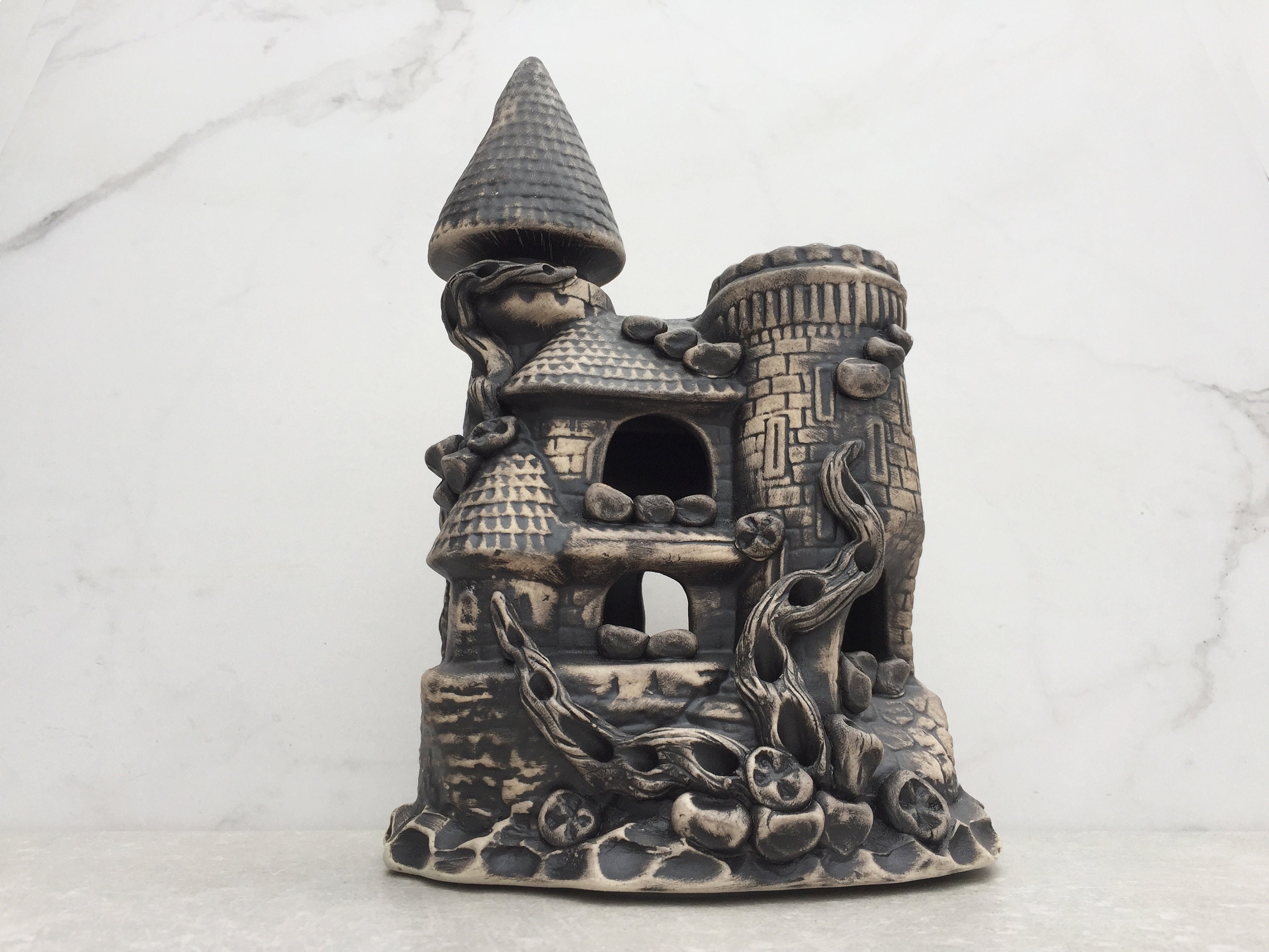 Ceramic Aquarium Castle for Fish Tank Decoration. Aquarium - Etsy
