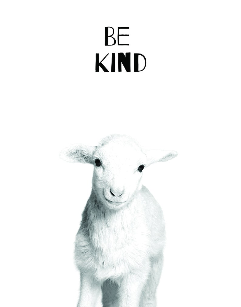 Be Strong, Be Brave, Be Kind, Animal Poster, Wall Art, Elephant, Lion ...