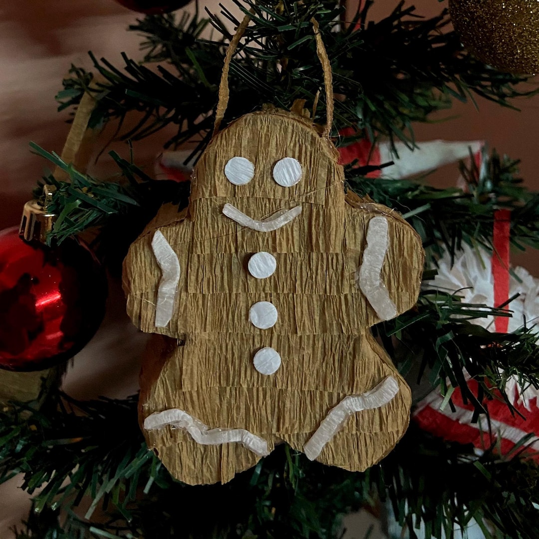Gingerbread Mini Piñata Ornament Set - Etsy