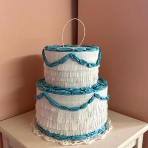 Mini Blue Cake Piñata - Etsy