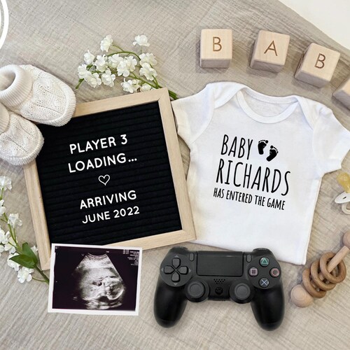 Pregnancy Announcement Mockup Baby Announcement Video Game - Etsy