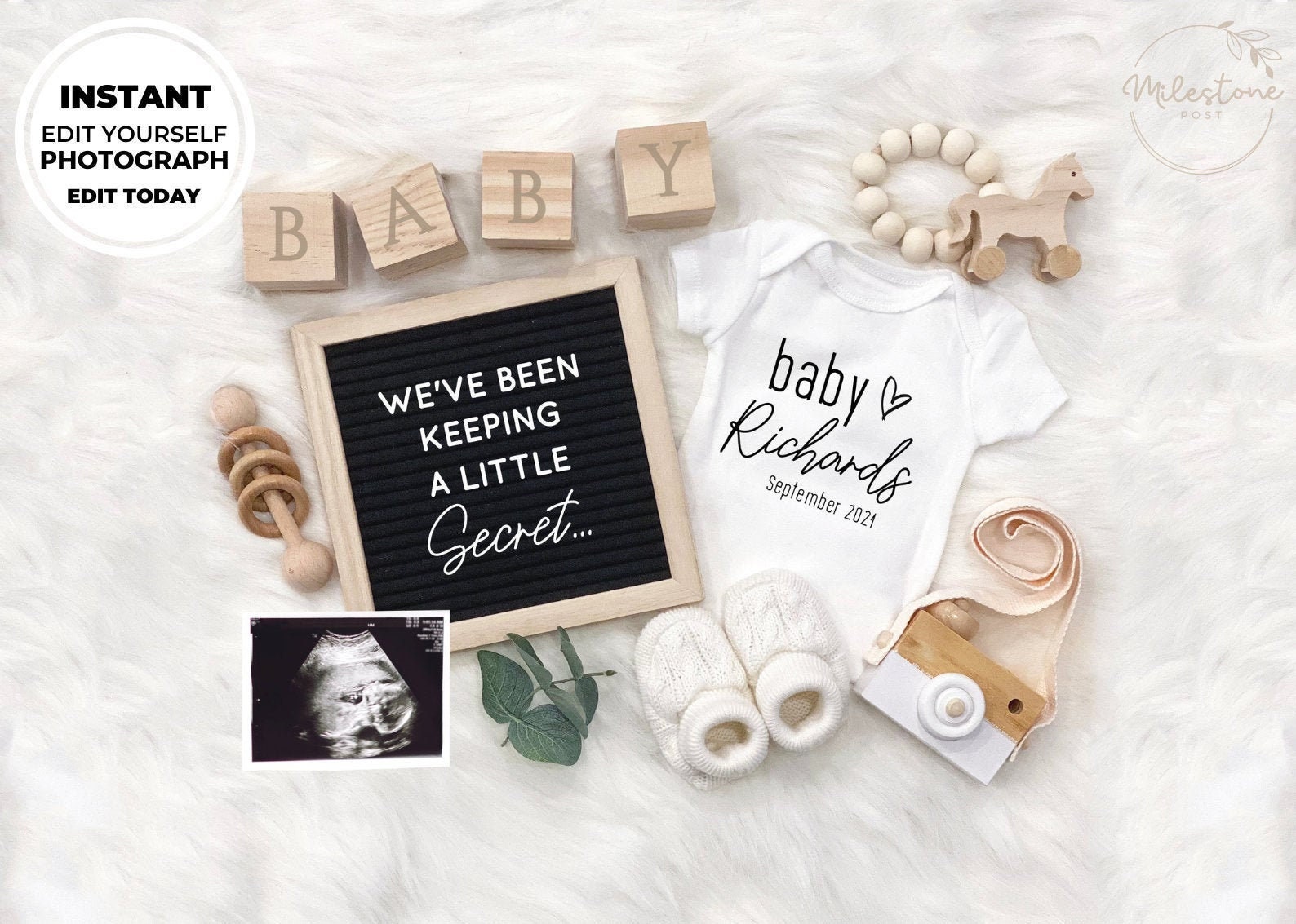Editable Pregnancy Announcement Template Free