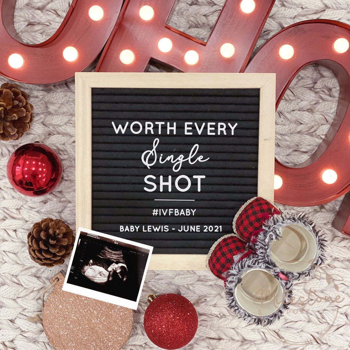 IVF Pregnancy Announcement Social Media Post Baby | Etsy