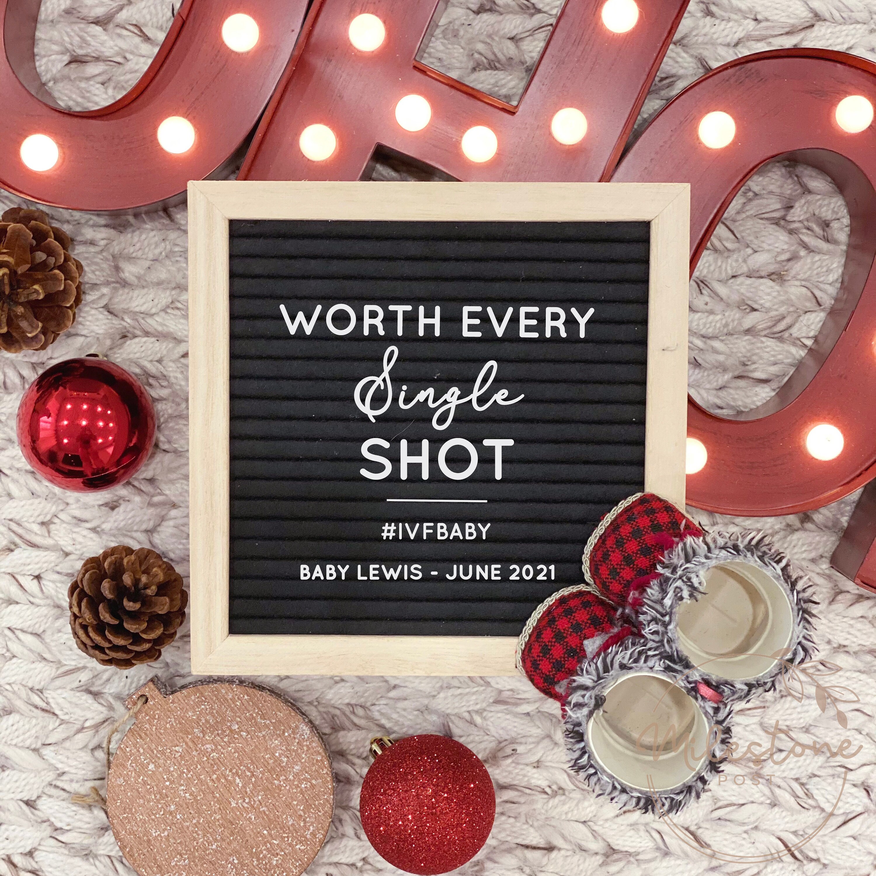 IVF Pregnancy Announcement Social Media Post Baby | Etsy