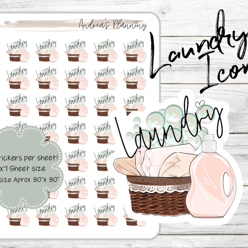 Laundry Stickers - Etsy