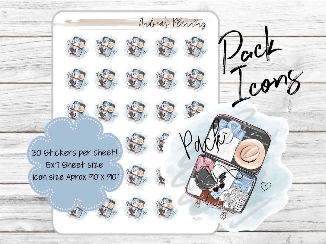 Planner Functional Icon Stickers/ Pack / EC - Etsy