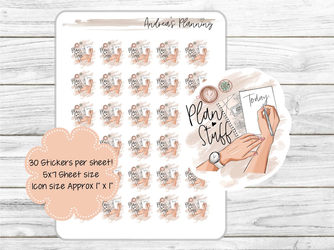 Plan Stuff || Functional Planner Stickers Icons || EC - Etsy