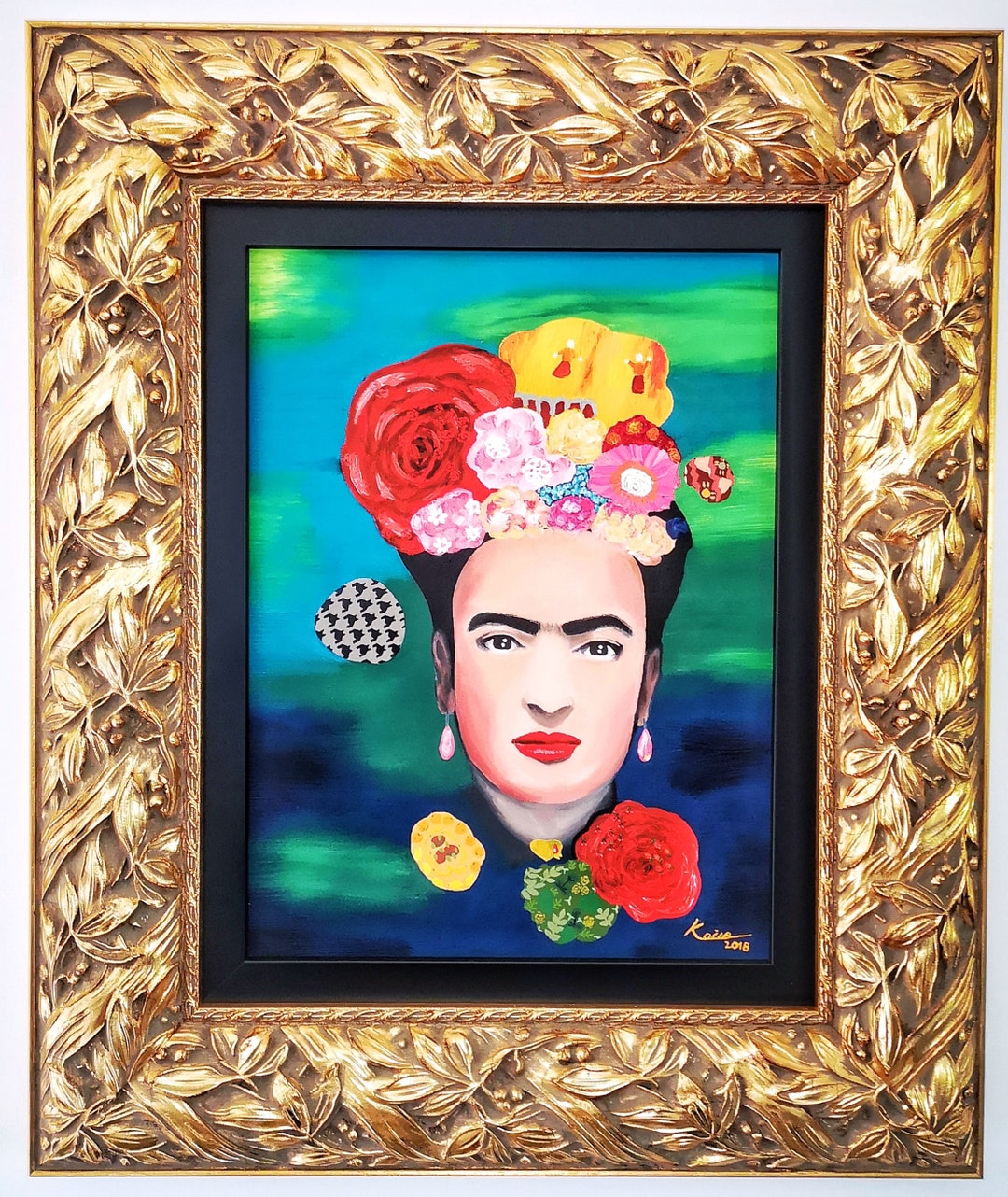 Frida Oil on Canvas Original Portrait Decor Art Interior - Etsy
